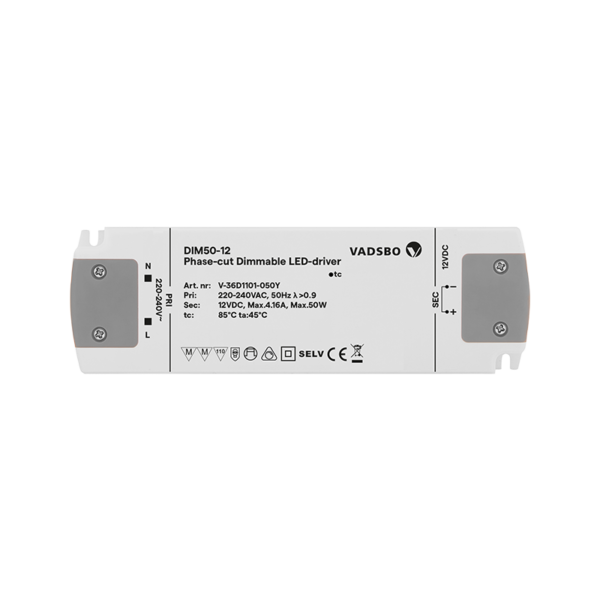 Dimmable driver 50W 12Vdc – Vadsbo (EN)