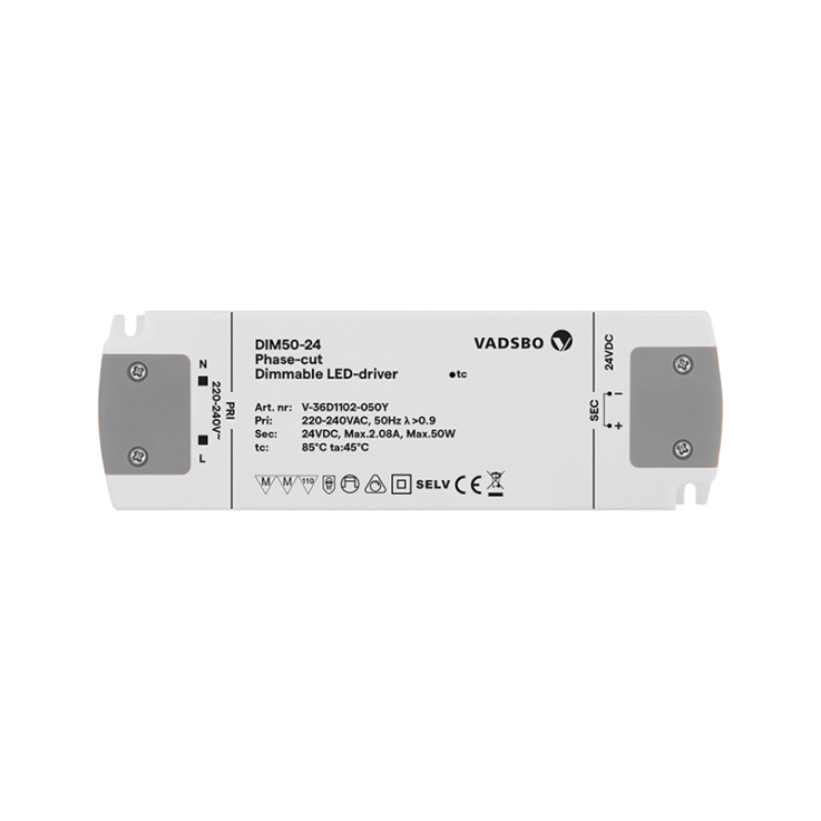 Dimmable driver 50W 24Vdc – Vadsbo (EN)